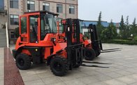 3 tons Rough Terrain Forklift Truck CPCY30 ,All Terrain Forklift 4x4 Forklift with Air condition, orange color