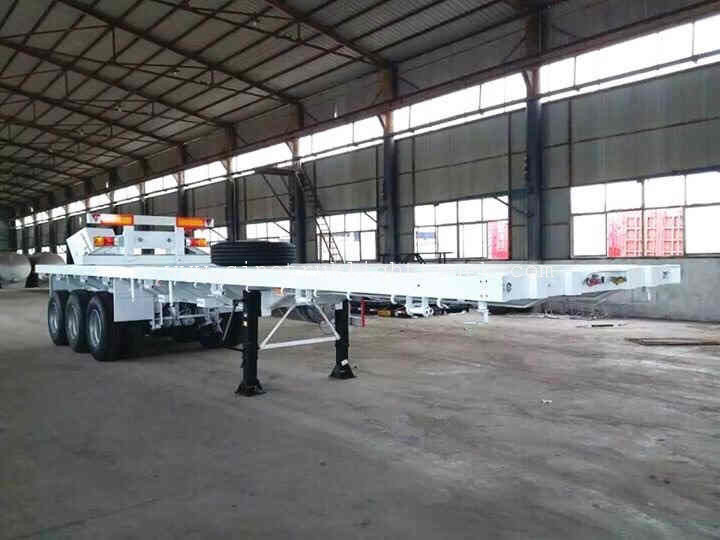 40 Foot 20 foot flatbed trailert / high bed semi truck trailer for container transporting
